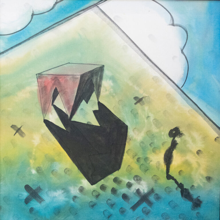 Questionable Answer, acrylic painting by David Mosher – Grey Raven Gallery